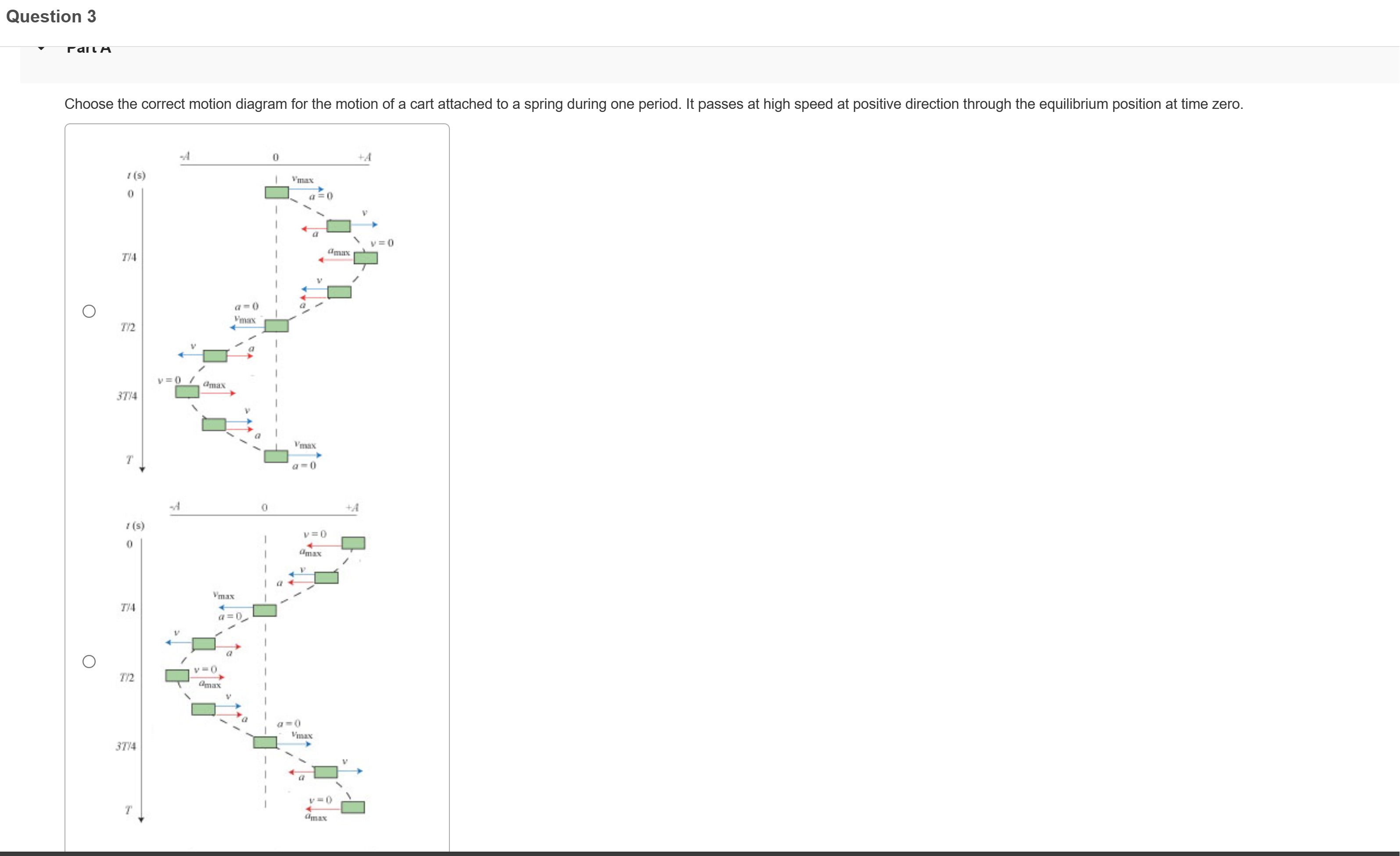 Solved Choose the correct motion diagram for the motion of a | Chegg.com