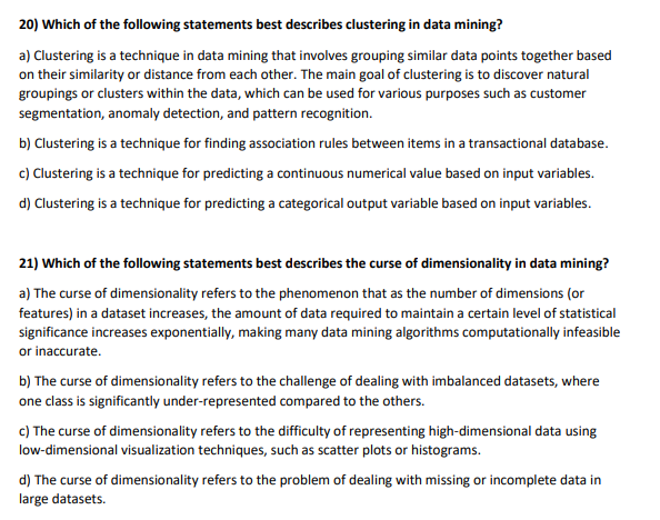 Solved 20) Which of the following statements best describes | Chegg.com