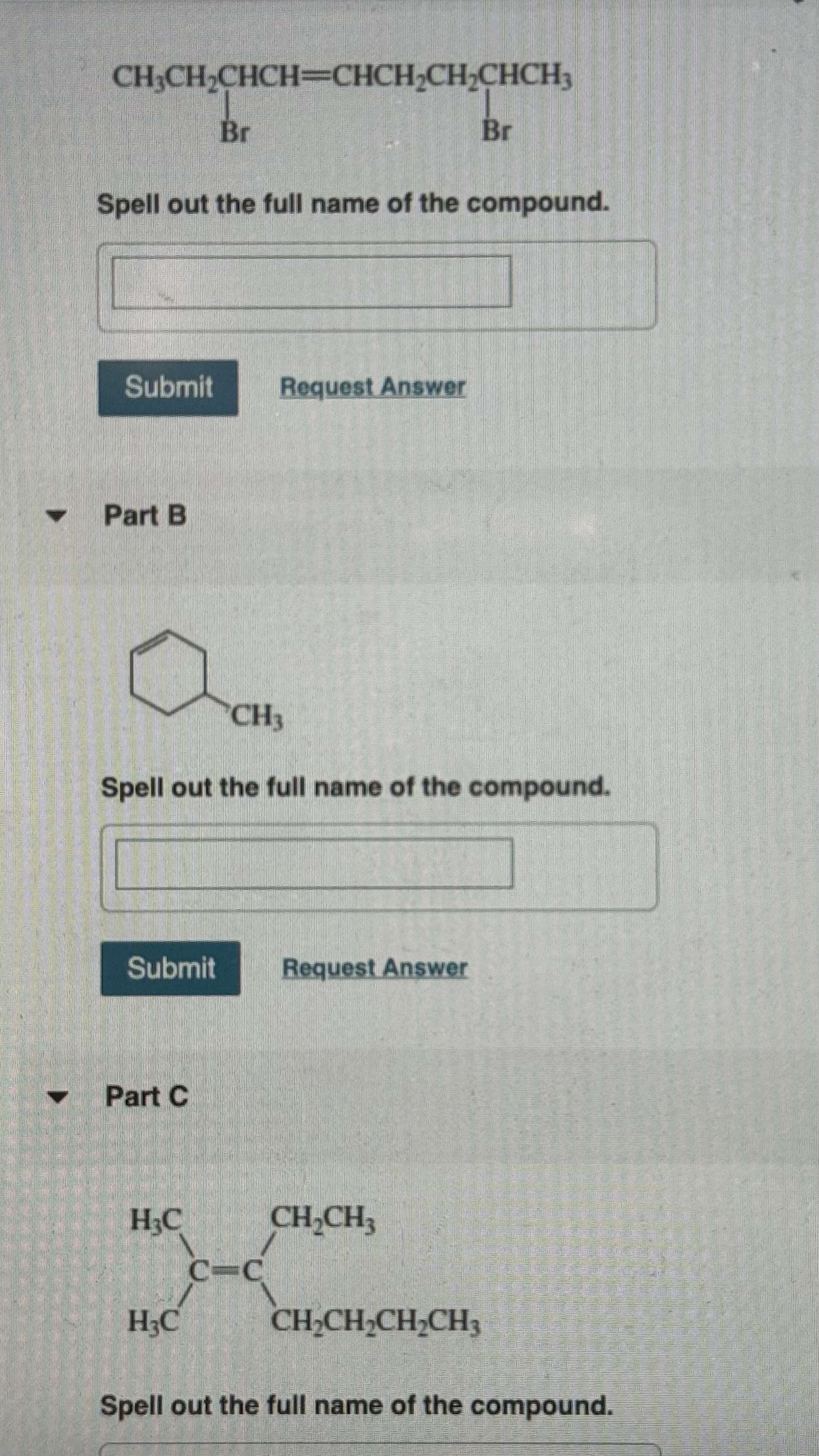 Solved Part CThe cis and trans geometric isomers of a | Chegg.com
