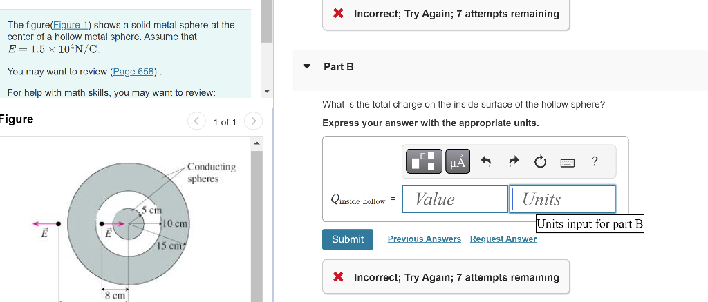 Solved The figure(Figure 1) shows a solid metal sphere at | Chegg.com