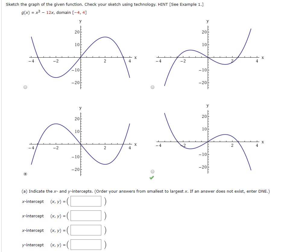Solved Sketch the graph of the given function. Check your | Chegg.com