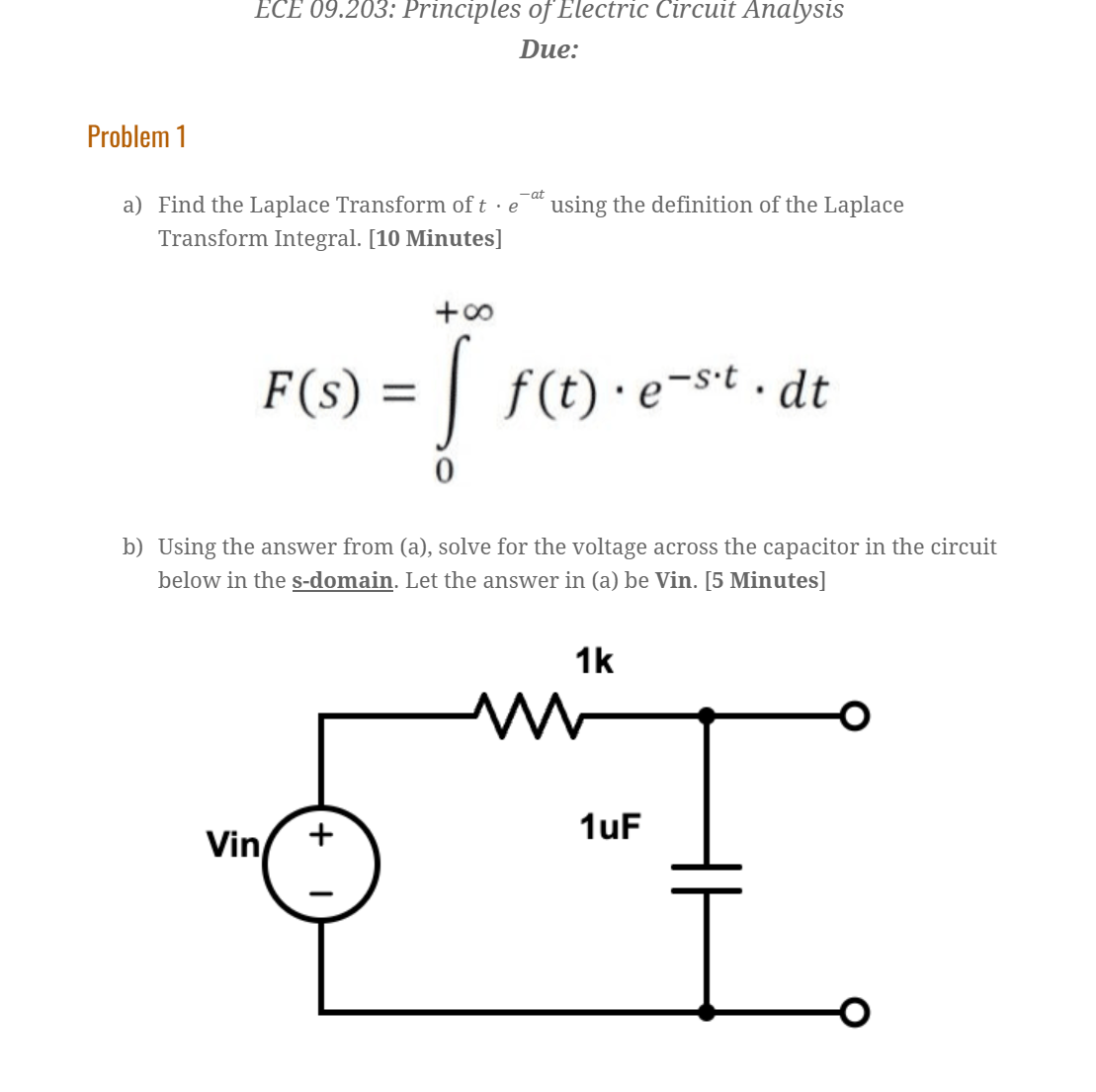 Solved ECE 09.203: Principles of Electric Circuit Analysis | Chegg.com