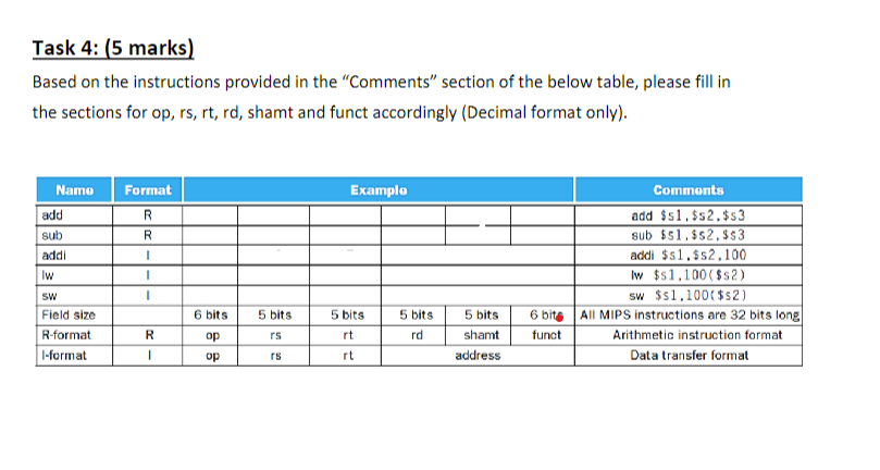 Solved Task 4: (5 ﻿marks)Based on the instructions provided | Chegg.com