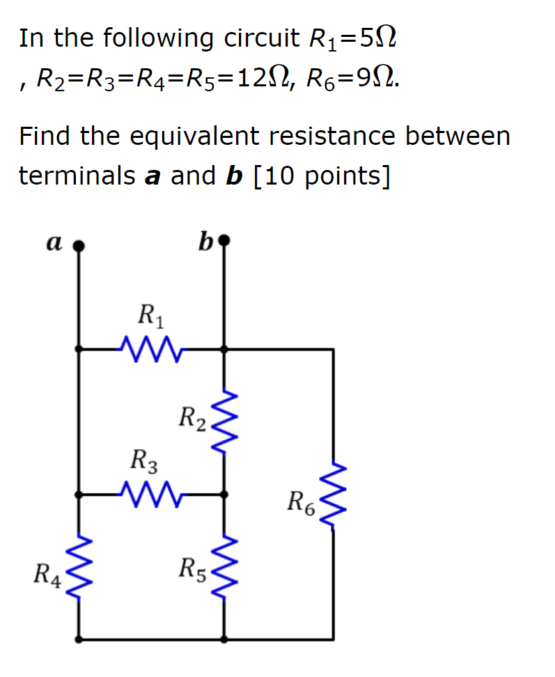 Solved In the following circuit R1=512 , R2=R3=R4=R5=1222, | Chegg.com