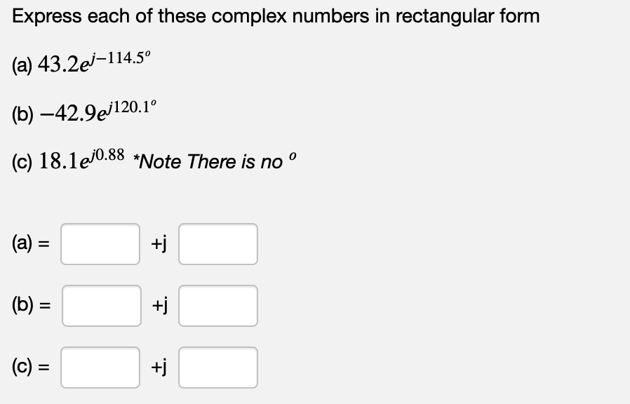 Solved Express each of these complex numbers in rectangular | Chegg.com