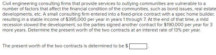 Solved Civil engineering consulting firms that provide | Chegg.com