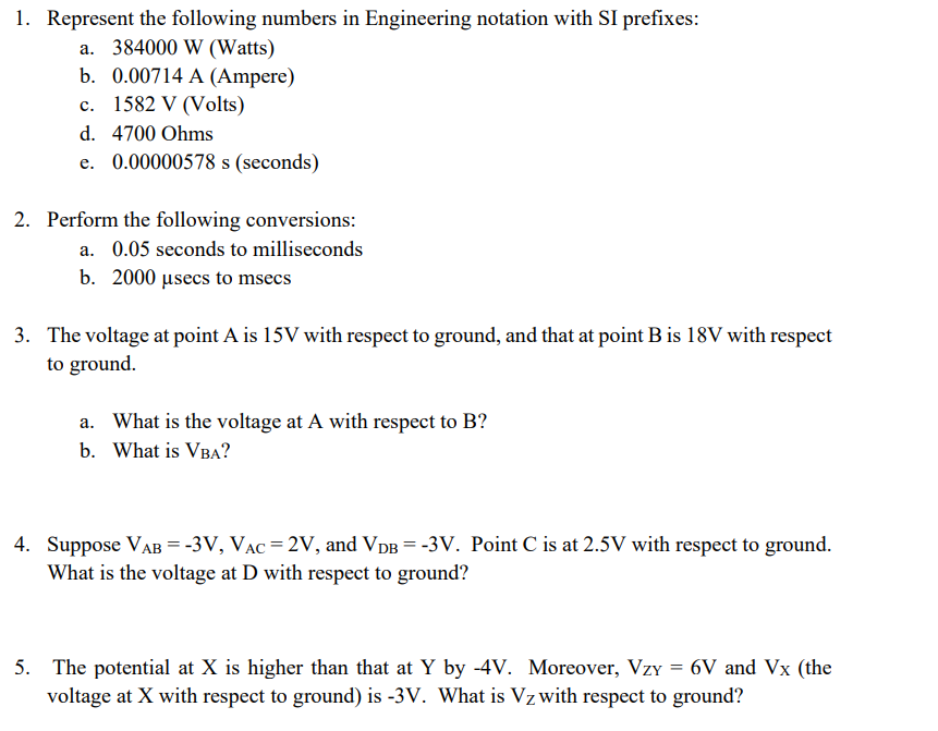 Solved 1. Represent the following numbers in Engineering | Chegg.com