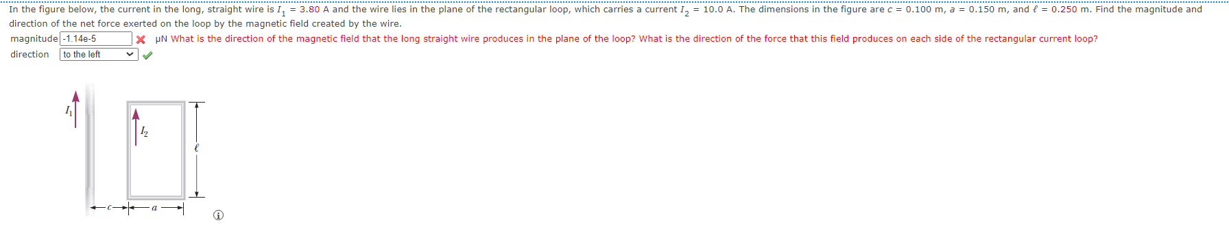 Solved direction of the net force exerted on the loop by the | Chegg.com