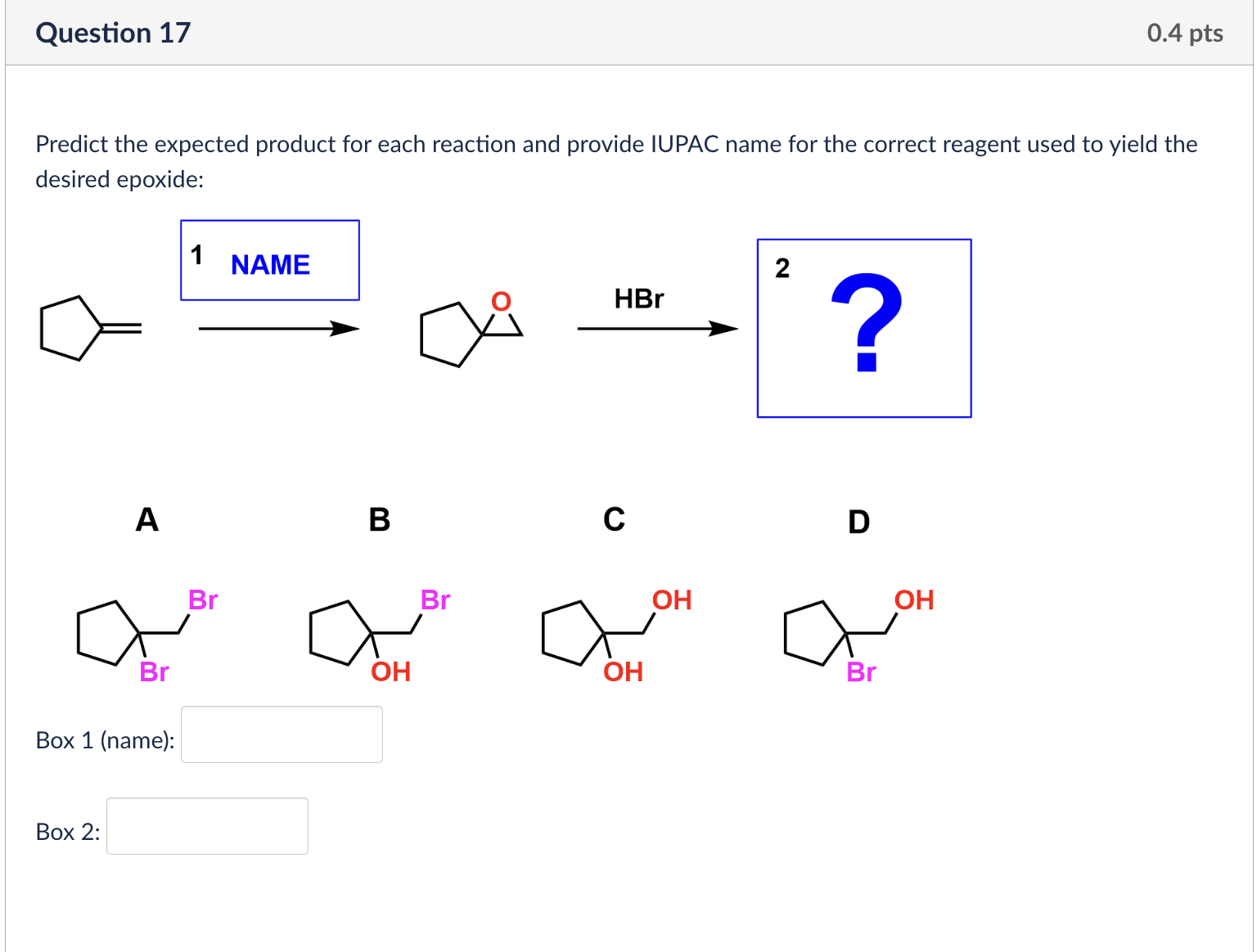 Solved Question 17Predict the expected product for each | Chegg.com