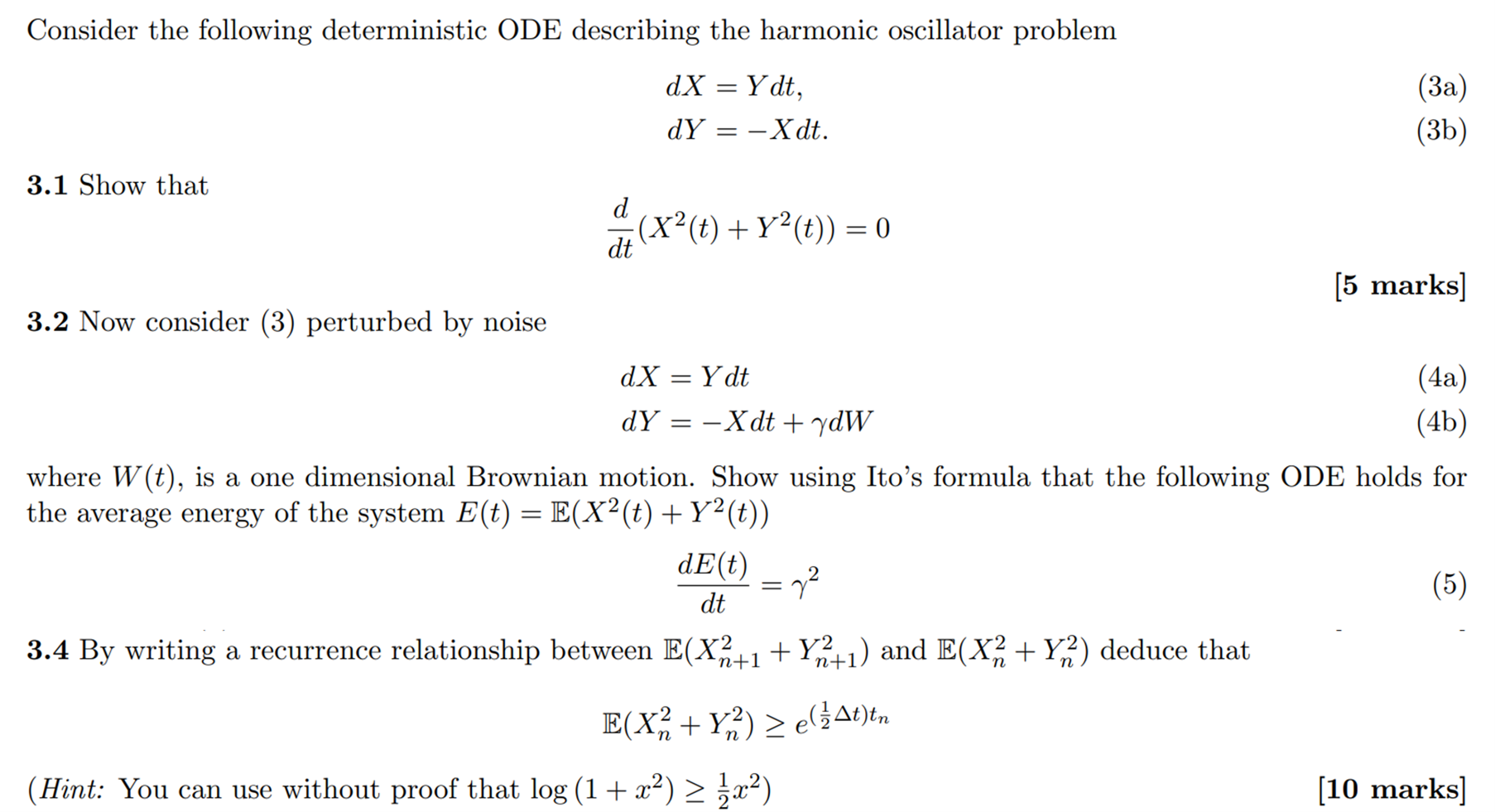 Solved Consider the following deterministic ODE describing | Chegg.com