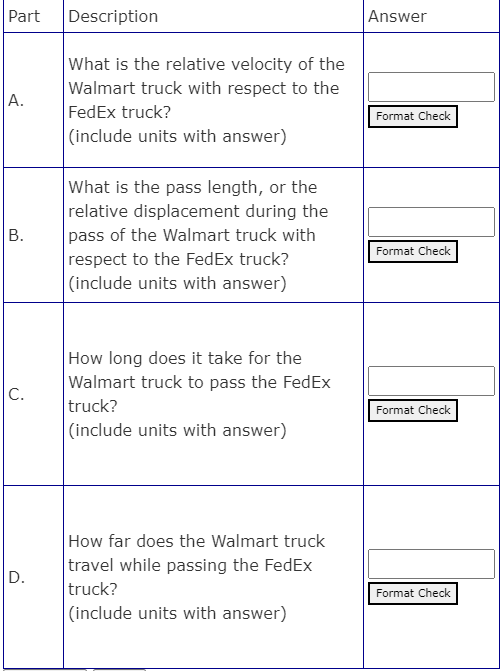 Solved behind the rear of the FedEx truck and ends when the | Chegg.com