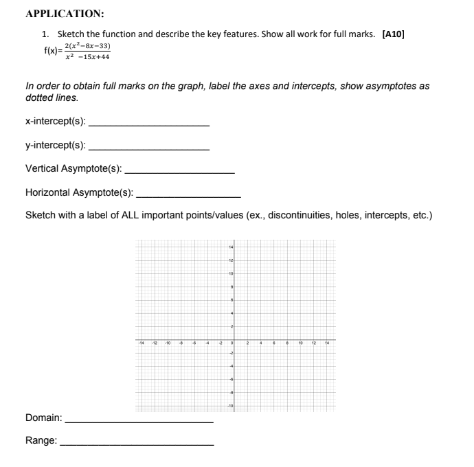 Solved APPLICATION: 1. Sketch the function and describe the | Chegg.com