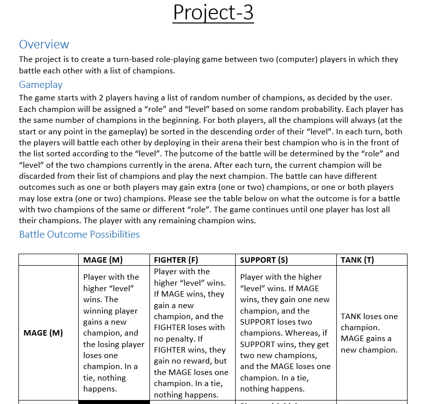 Solved Project-3 Overview The project is to create a | Chegg.com