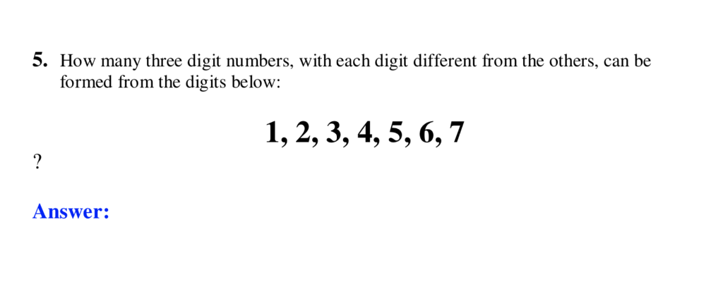 Solved 5. How many three digit numbers, with each digit | Chegg.com