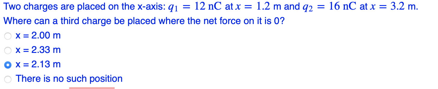 Solved Two charges are placed on the x-axis: q1=12nC at | Chegg.com
