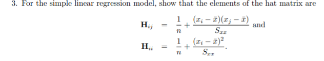 Solved 3. For the simple linear regression model, show that | Chegg.com