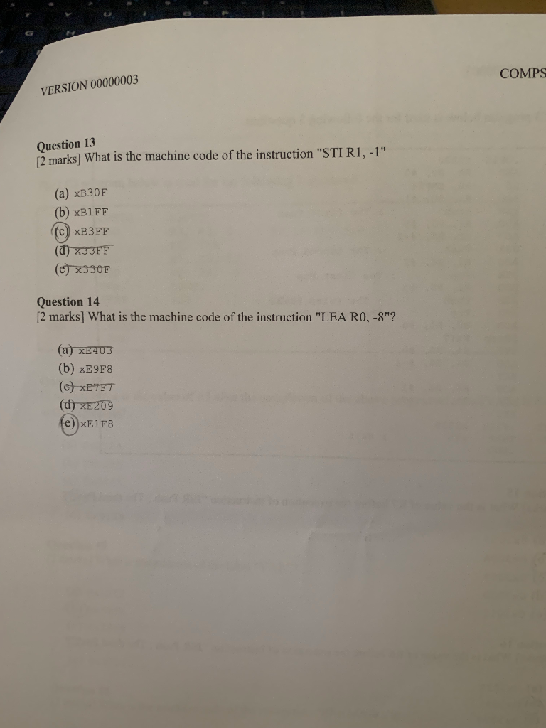 COMPS VERSION 00000003 Question 13 12 marks] What is | Chegg.com