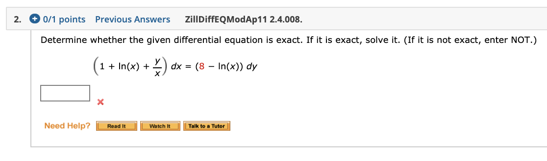 Solved Determine Whether The Given Differential Equation Is