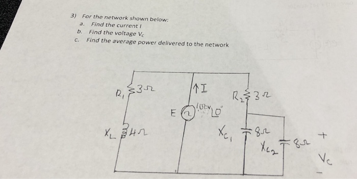 Solved 3) For the network shown below: a. Find the current I | Chegg.com