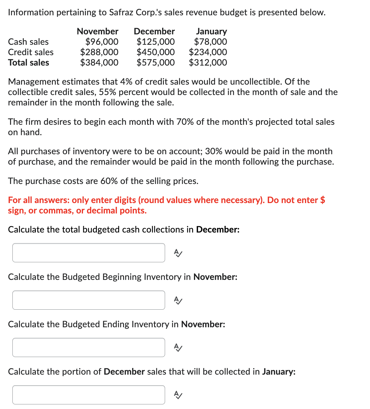 Solved Information pertaining to Safraz Corp.'s sales | Chegg.com