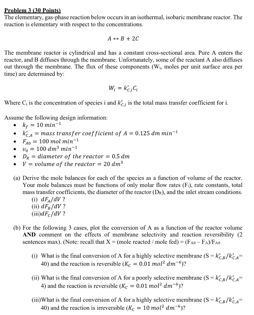The elementary, gas-phase reaction below occurs in | Chegg.com