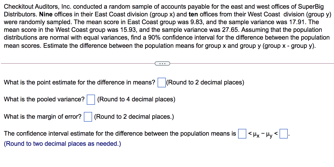 Solved Checkitout Auditors, Inc. conducted a random sample | Chegg.com