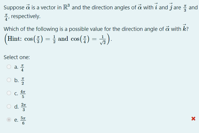 Solved Suppose α is a vector in R3 and the direction angles | Chegg.com