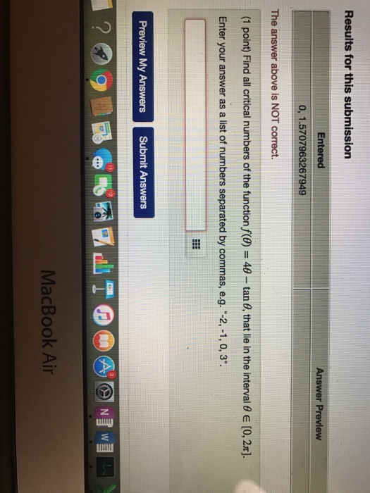Solved Find all critical numbers of the function f(theta) = | Chegg.com