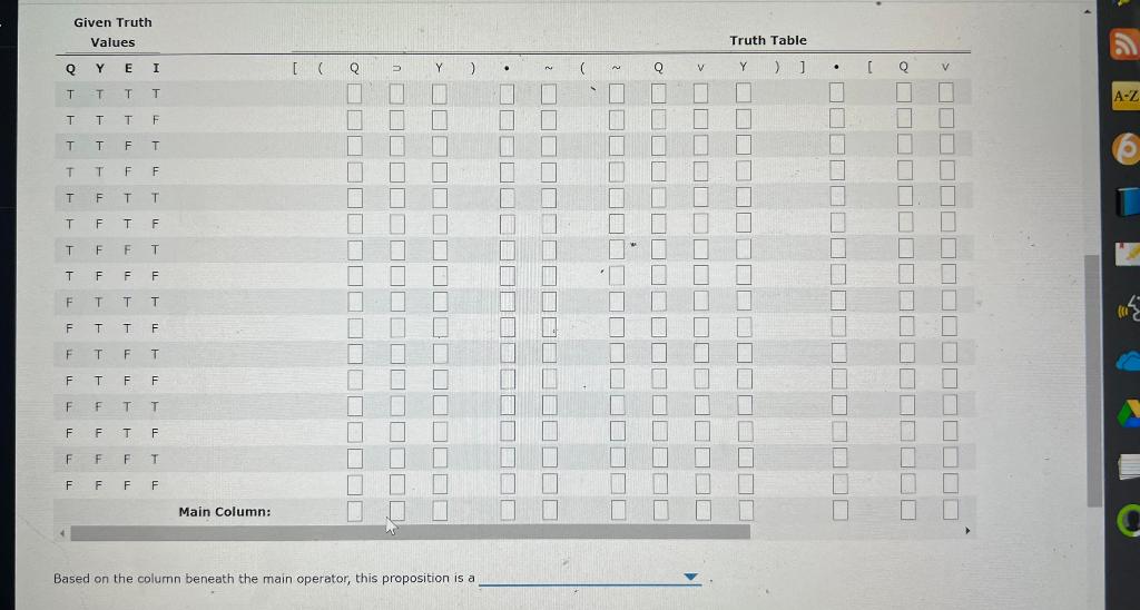 Solved In propositional logic, a truth table lists all | Chegg.com