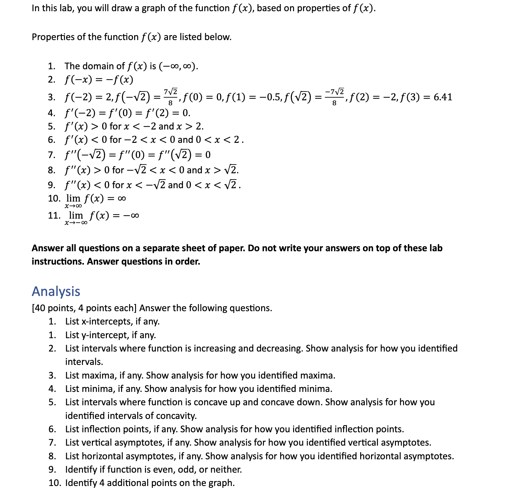 Solved In this lab, you will draw a graph of the function | Chegg.com