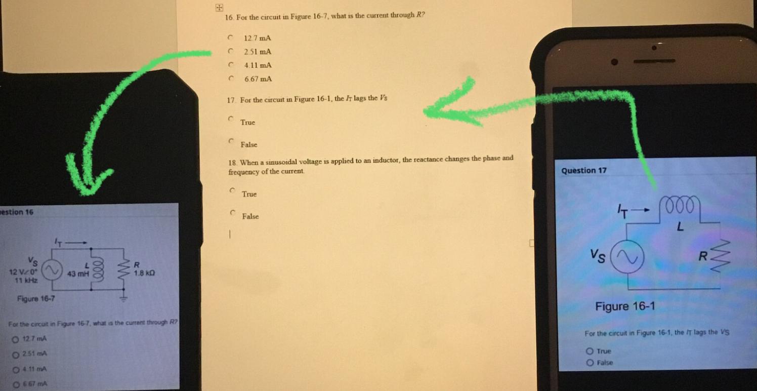 Solved 16. For the circuit in Figure 16-7, what is the | Chegg.com