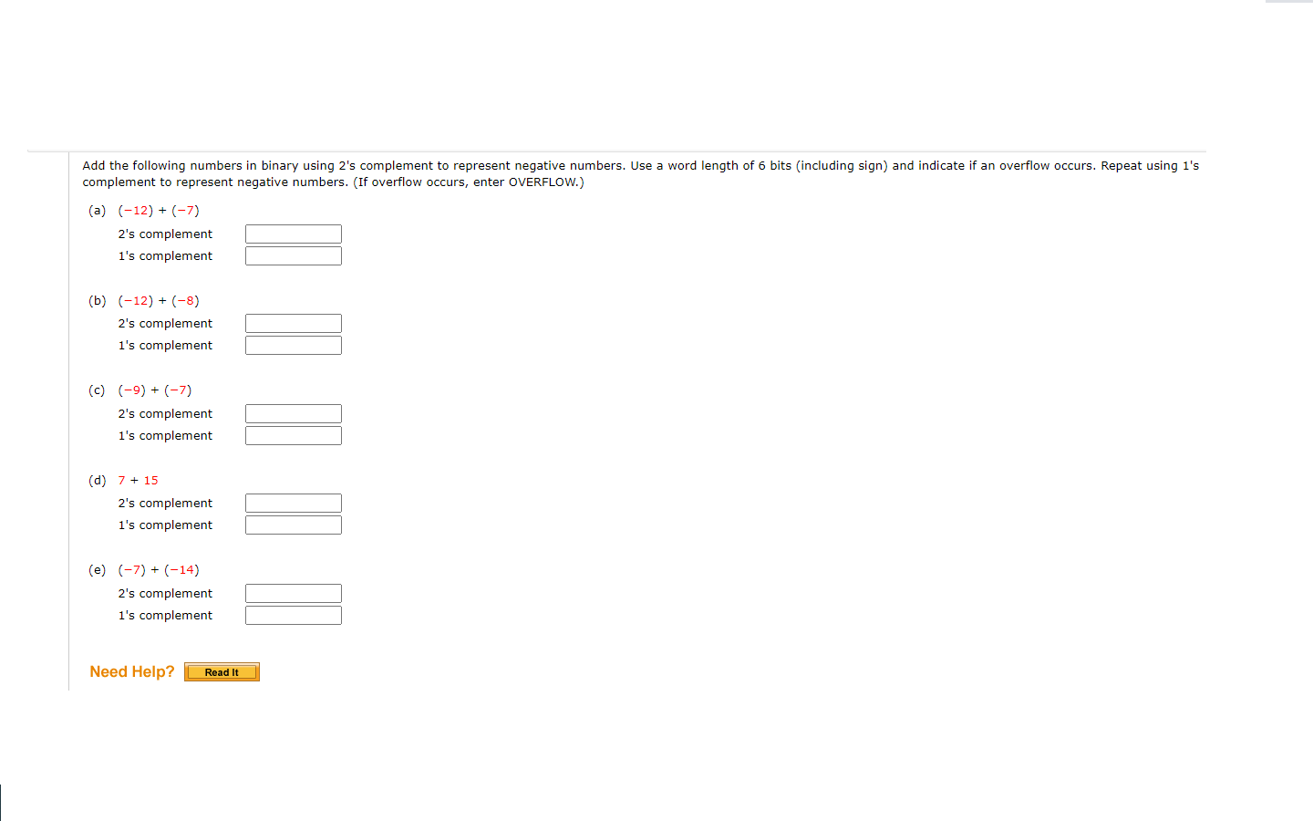 Solved Add The Following Numbers In Binary Using 2s