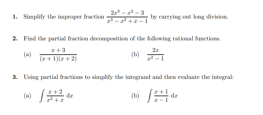 Solved 4. Evaluate the following integrals. (a) ∫xex2 dx (b) | Chegg.com