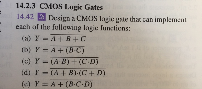 Solved CMOS Logic Gates Design a CMOS logic gate that can | Chegg.com