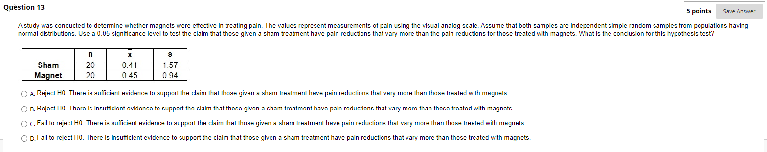 Solved Question 135 ﻿points\table[[,n,x‾,s | Chegg.com