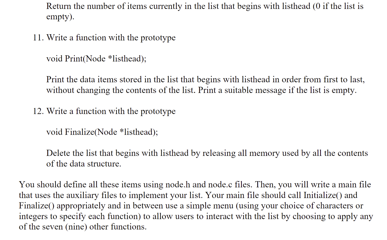 Solved 9. Write a function with the prototype int | Chegg.com