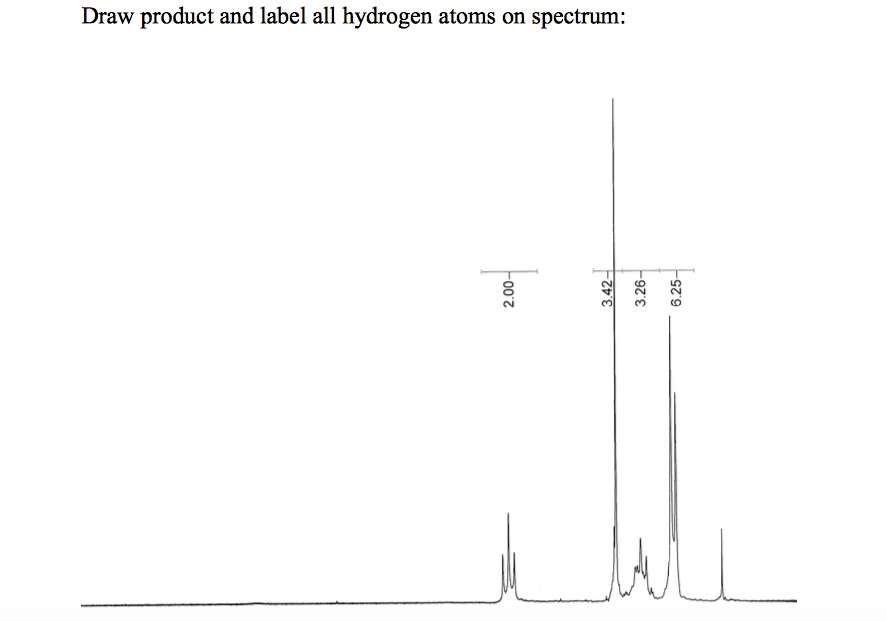 Solved Draw product and label all hydrogen atoms on | Chegg.com