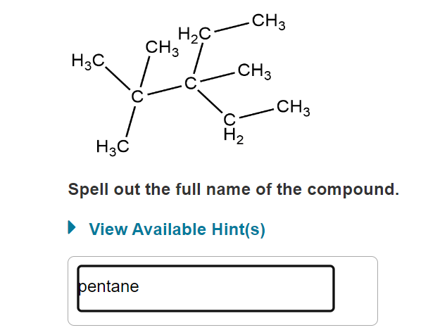 Solved Spell out the full name of the compound. Select | Chegg.com