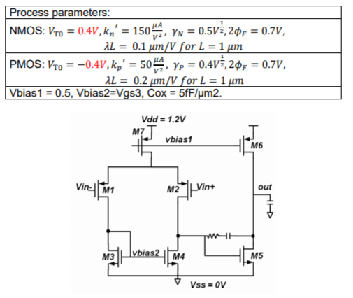 A 2-stage differential-input single-ended output | Chegg.com