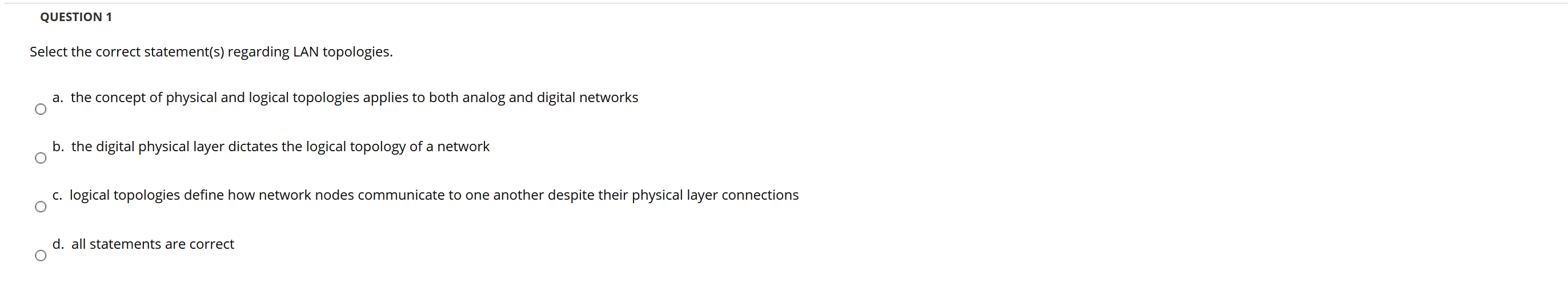Solved Question 1 Select The Correct Statement S Regarding