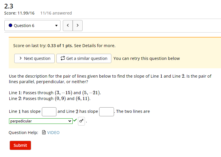 Solved Score on last try: 0.33 of 1pts. See Details for | Chegg.com
