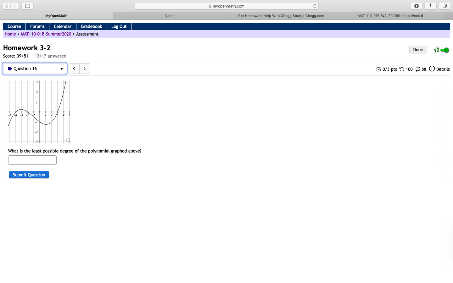 Solved myopenmath.com G MyOpenMath Video Get Homework Help | Chegg.com