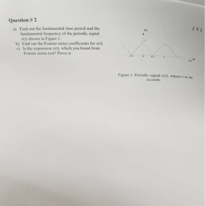 Solved Question # 2 Find out the fundamental time period and | Chegg.com