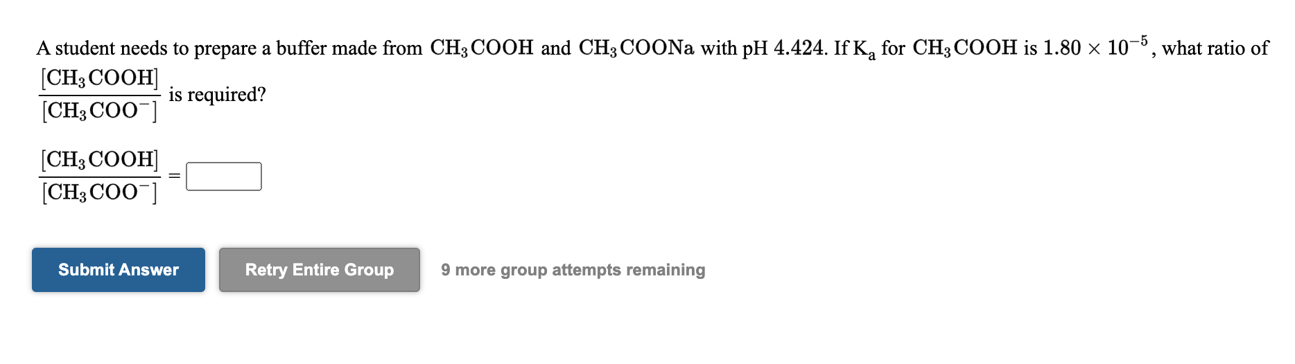 Solved A student needs to prepare a buffer made from CH3COOH | Chegg.com