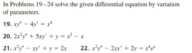 Solved In Problems 19-24 solve the given differential | Chegg.com