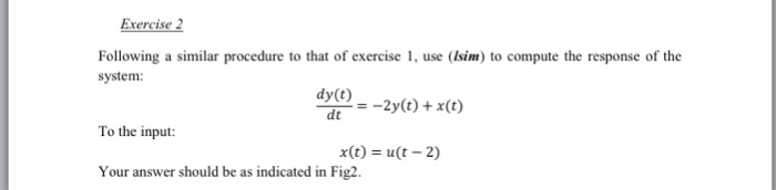 Solved SIGNALS AND SYSTEMS LAB 5 DIFFERENTIAL EQUATIONS | Chegg.com