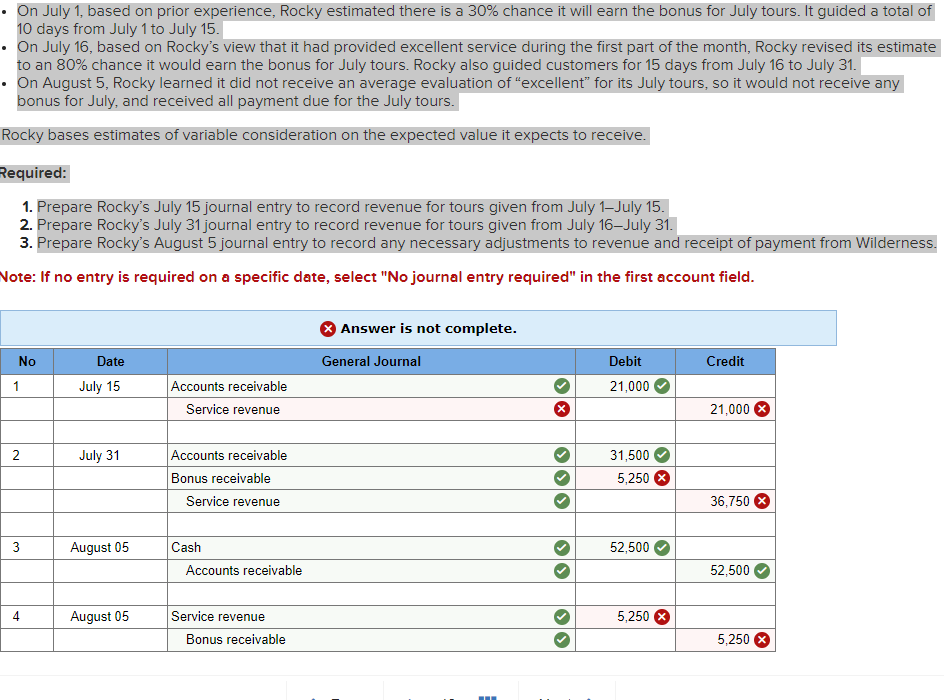 Solved Rocky Guide Service provides guided 1 to 5 day hiking | Chegg.com