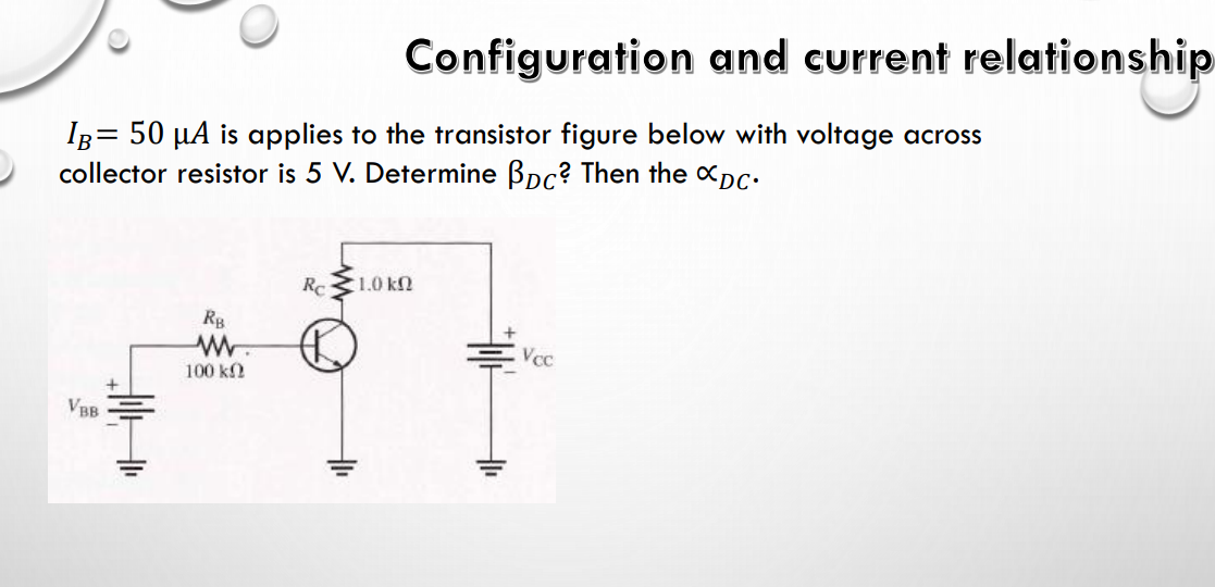 Solved IB=50μA is applies to the transistor figure below | Chegg.com