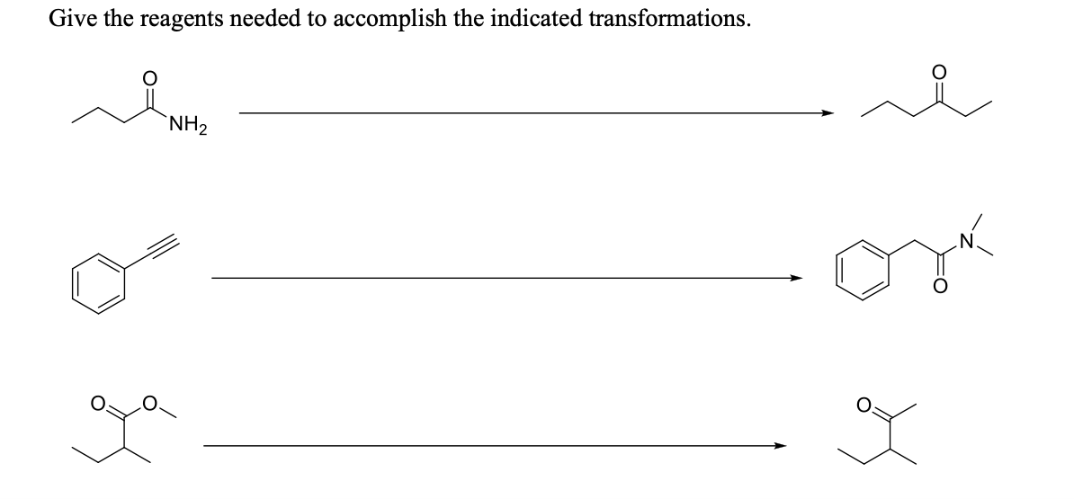 Solved Give the reagents needed to accomplish the indicated | Chegg.com