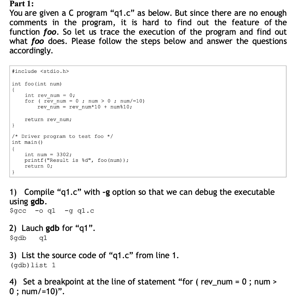 Solved You Are Given A C Program Q1c As Below But Since 